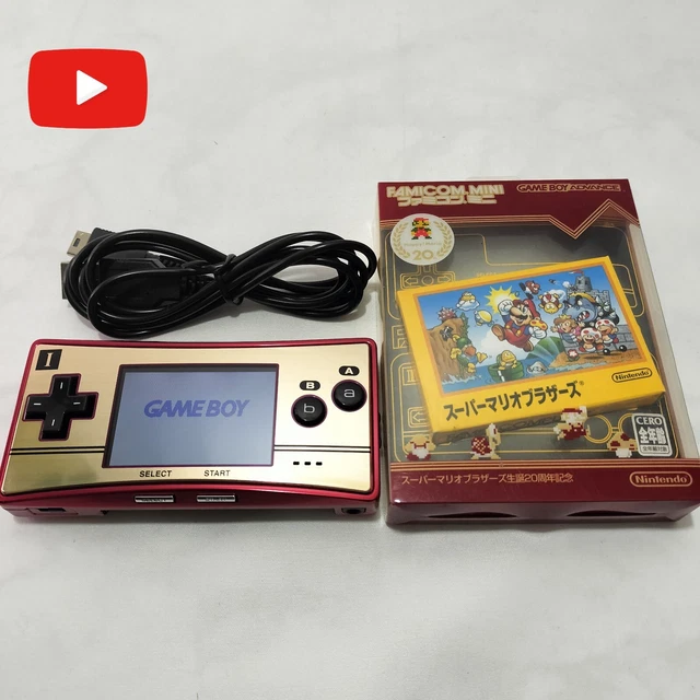 NINTENDO GAMEBOY MICRO Console Famicom Color w/Game 20th Anniversary ...