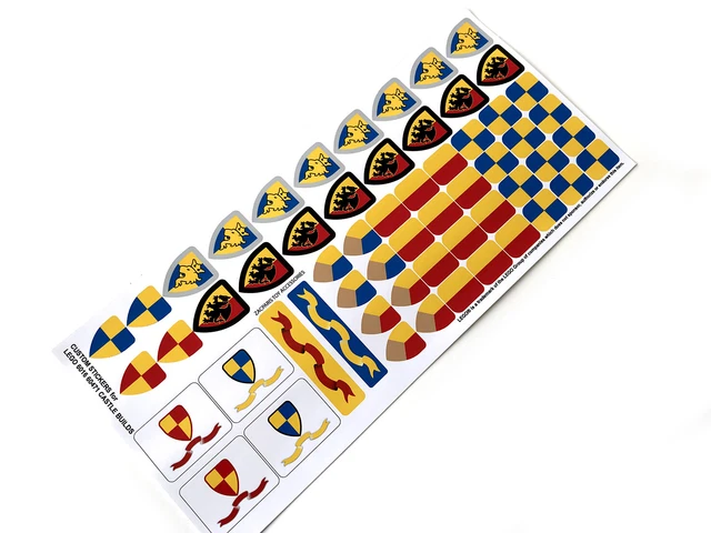 CUSTOMISED STICKERS FOR Lego lion & dragon knights and CASTLE BUILDS ...
