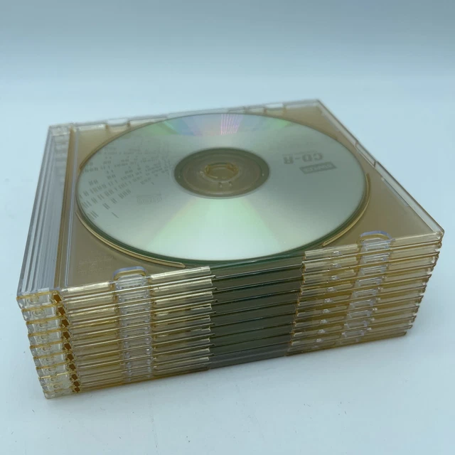 10PK STAPLES DIGITAL Audio CD-R 52X 700MB/80Min With Slim Jewel Cases ...