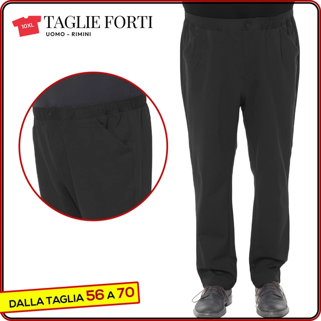 MEN'S TROUSERS PLUS SIZES classic stretch elegate from 54 to 70 Maxfort ...