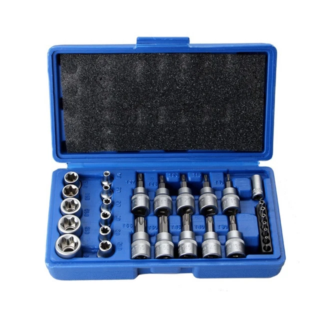TORX SOCKETS E-SECURITY Bits Male Female Torx Star Socket Bit Set Brand ...