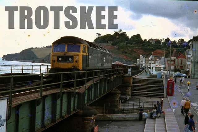 35MM SLIDE BR British Rail Diesel Loco Class 47 47477 Dawlish 1978 ...
