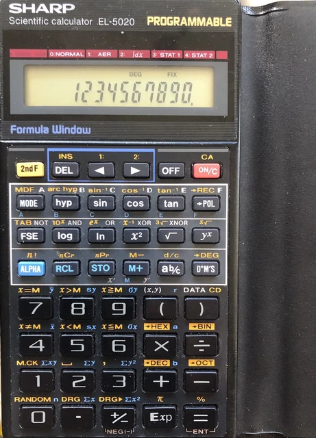 VINTAGE SHARP FORMULA Window Programmable Calculator EL-5020 Logic ...
