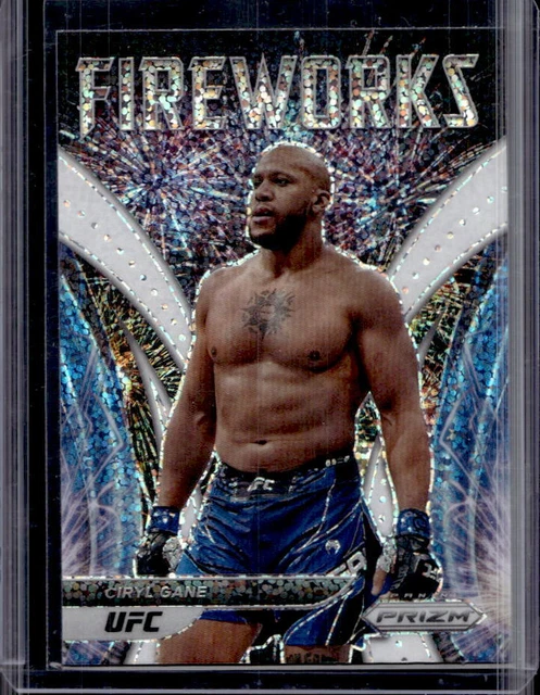2022 PRIZM UFC Ciryl Gane White Sparkle Prizm SSP Fireworks #12 $15.50 ...