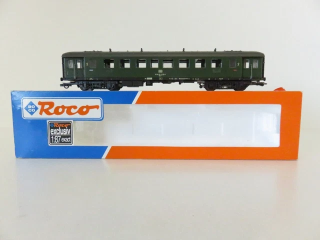 (ANS023) ROCO 44550 H0 AC Eilzugwagen 2.Kl. B4ywe der DB, exact 1:87 ...
