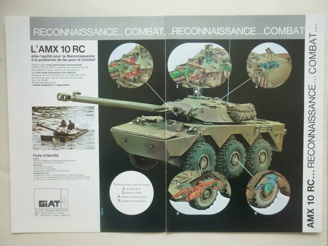 91980 Pub Giat Armee Francaise Char Blinde Amx 10 Rc Original French Ad Eur 1000 Picclick Fr
