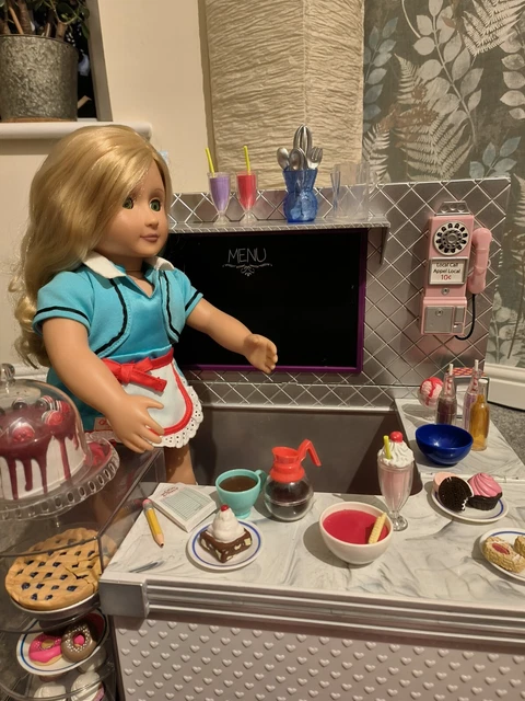 OUR GENERATION BITE to Eat Retro Diner & Accessories INCLUDING doll! £9 ...