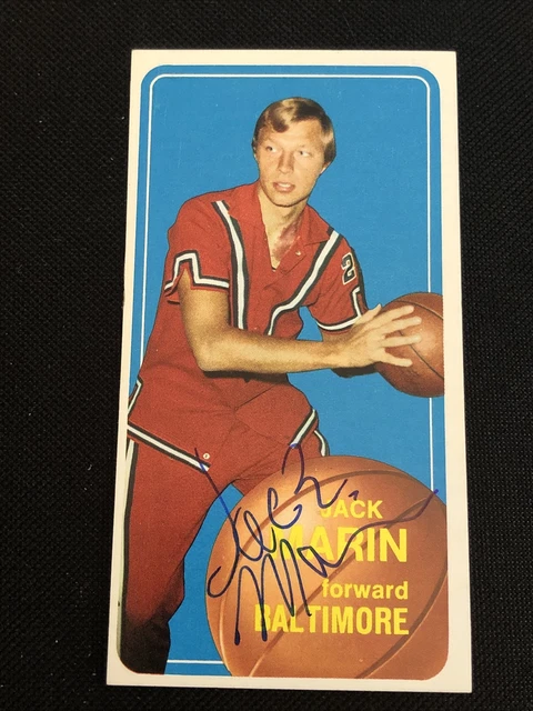 CARTE AUTOGRAPHE SIGNÉE Jack Marin 1970-71 Topps #36 Sp Baltimore ...