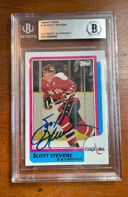 CARTE BECKETT SIGNÉE 1986-87 Topps SCOTT STEVENS Washington Capitals ...