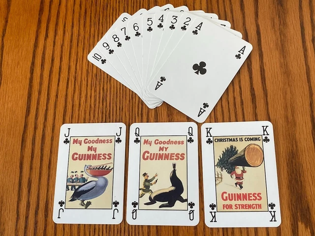 VINTAGE 1999 GUINNESS Collectables Playing Cards Poster Deck, Full Pack ...