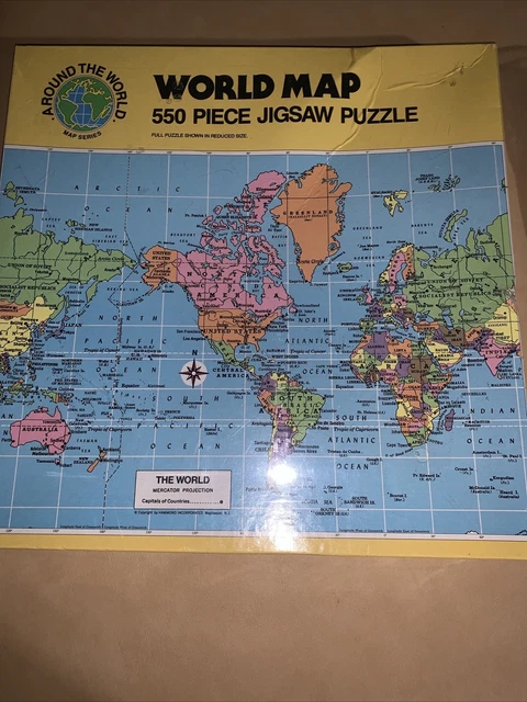 VINTAGE AROUND THE World Series Middle East Map 550 Piece Jigsaw Puzzle ...