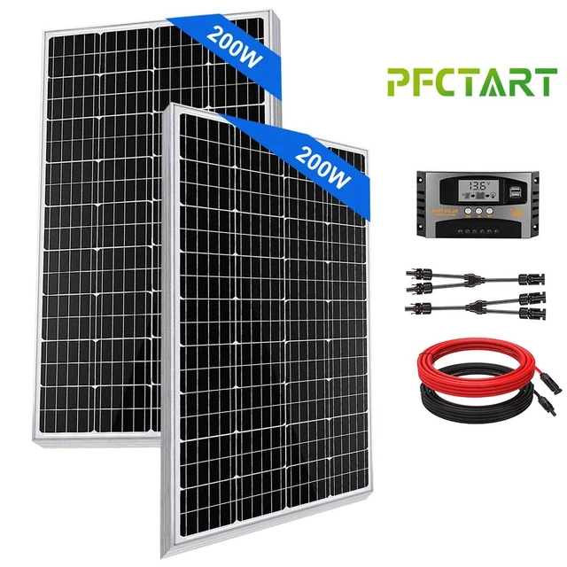 400W 12V SOLAR Panel Kit Mono Solar Module for Roof Car Motorhome ...