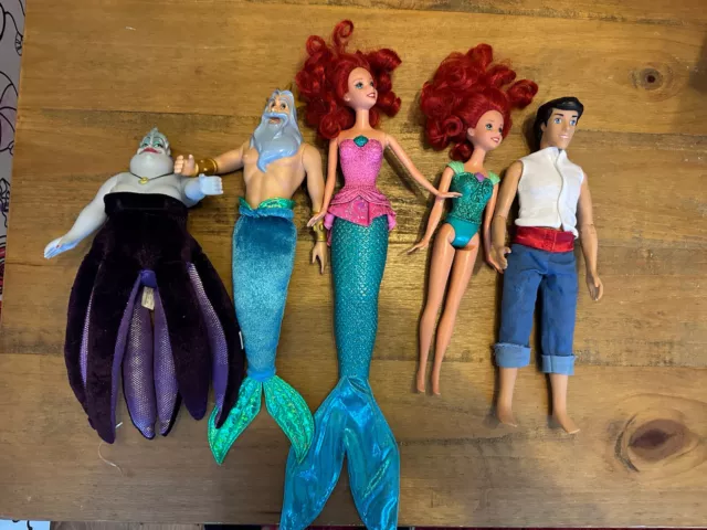 Disney Little Mermaid Ariel Prince Eric King Triton And Ursula Doll Bundle £2500 Picclick Uk