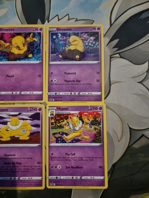 POKEMON CARD DROWZEE & hypno evolution line Bundle evolving skies ...