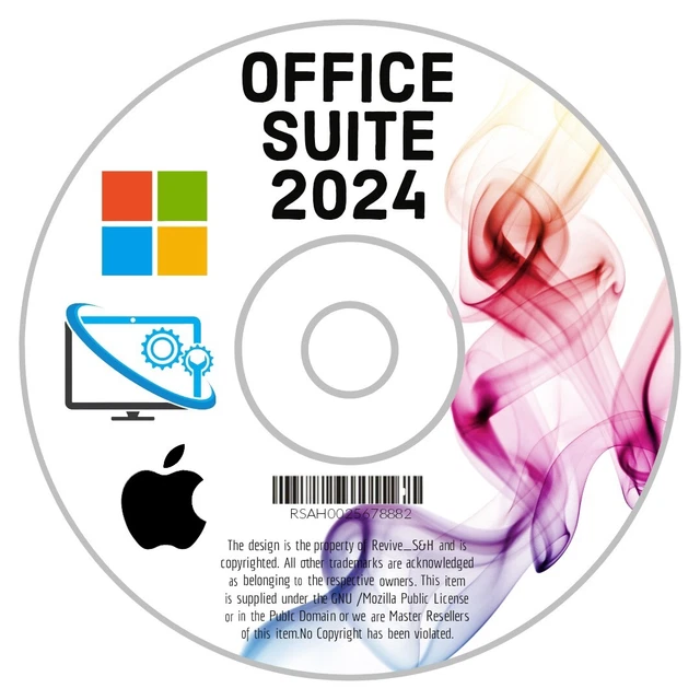 OFFICE SUITE 2024 Word Processor Spreadsheet Database DTP NEW CD for ...