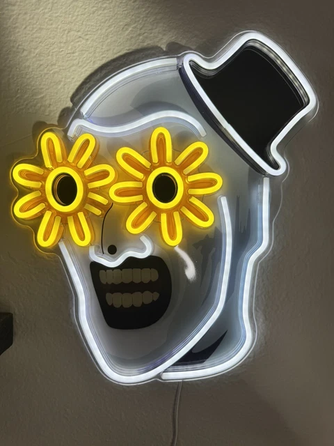 ART THE CLOWN Terrifier Neon LED Light Up Sign Spirit Halloween £93.25 ...