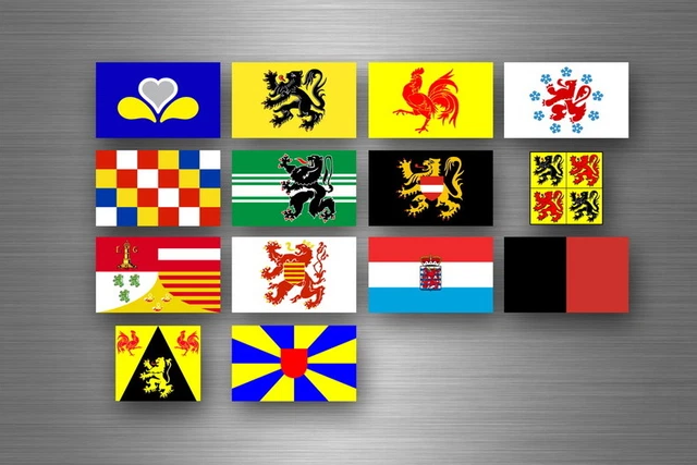 FLAG SHEET STICKER labels country subdivisions states province belgium ...