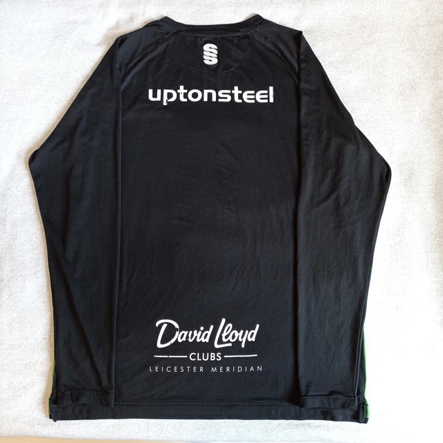 RISHI PATEL MATCH Worn Training Shirt 2023 Leicestershire CCC Cricket ...