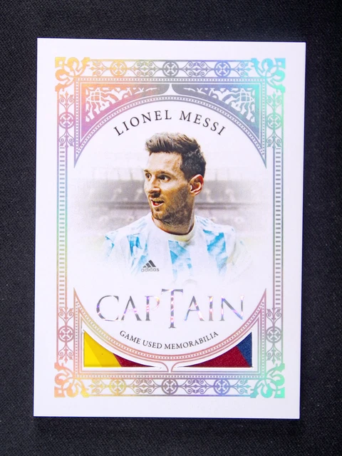2021 FUTERA UNIQUE Lionel Messi Argentine Captain GU Memorabilia double ...