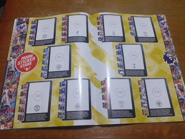PANINI PREMIER LEAGUE 2025 Official Sticker Album Empty Free 6 Stickers ...