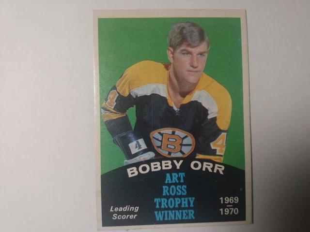 1970-71 O-PEE-CHEE HOCKEY #249 Bobby Orr Art Ross Trophy Vainqueur Ex ...