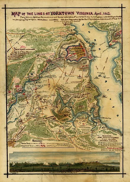 MAP OF YORKTOWN 1862 Map OLD PHOTO PRINT EUR 6,52 - PicClick FR