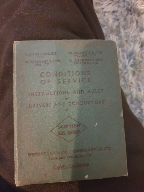 SCOTTISH BUS GROUP Bus Driver / Condutor Rule Book £10.00 - PicClick UK