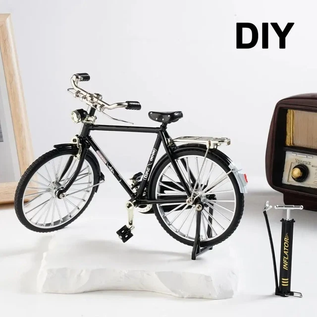 DIY MINI MODEL Alloy Bicycle Alloy Bicycle Model New Miniature Figurine ...