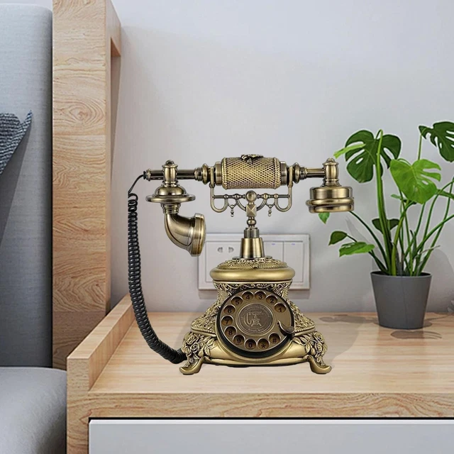 VINTAGE TELEPHONE ROTARY Dial Old School Telephone for Bar Cafe Home ...