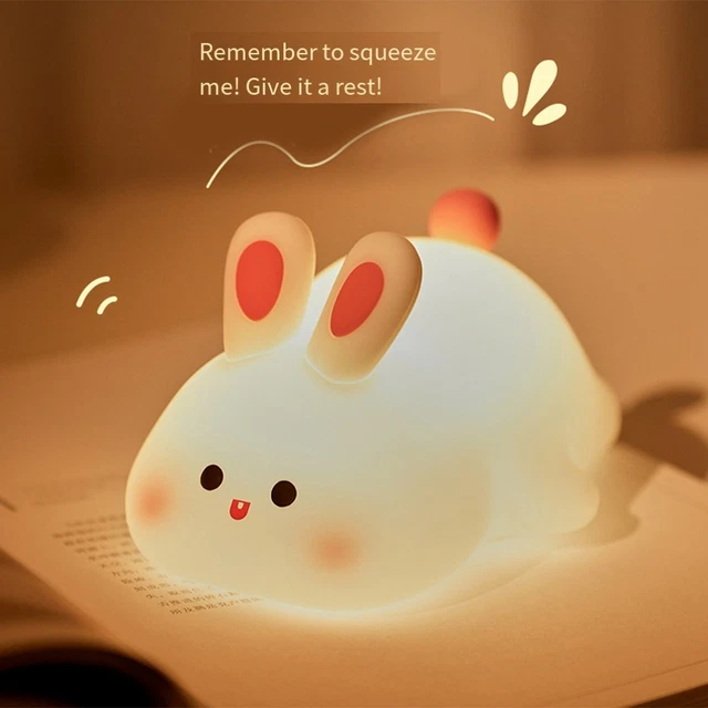 NIGHT LIGHT,CUTE SILICONE Lamp, Dimmable Light Bunny, Night Lamp6543 £ ...