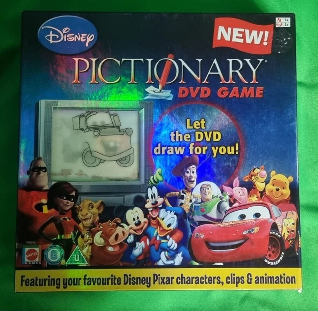 DISNEY PIXAR PICTIONARY DVD Family Board Game Mattel £5.00 - PicClick UK