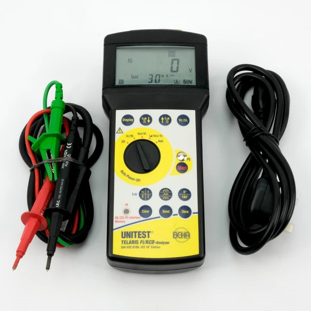 BEHA UNITEST TELARIS 9061 Digital RCD Tester | Auto Test Sequence ...