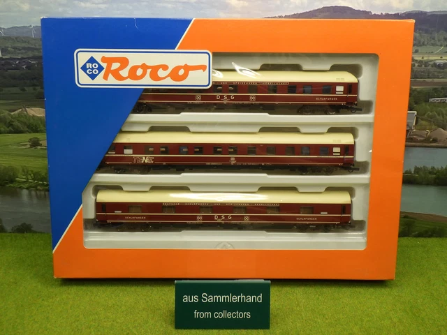 ROCO 44179 H0 Schlafwagen Set 3 tlg (GC) M2487 EUR 7,50 - PicClick DE