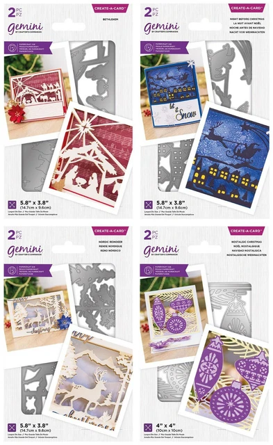 GEMINI 6” X 4” Christmas Create-a-Card Dies by Crafters Companion £12.75 - PicClick UK