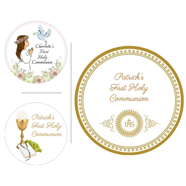FIRST HOLY COMMUNION Christ cake topper edible icing or Wafer ...