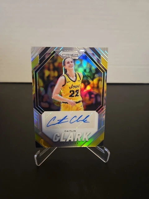 2024 PANINI CAITLIN Clark Collection Autograph Prizm Corner Damage £604 ...