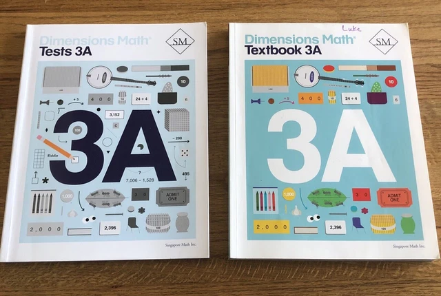 SINGAPORE DIMENSIONS MATH 3A Student Tests & Textbook Set Grade 3 ...