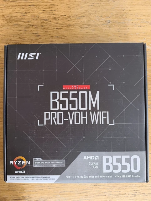 MOTHERBOARD MSI B550M PRO-VDI (WiFi + Bluetooth ) - AM4 socket £71.40 ...