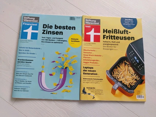 1X STIFTUNG WARENTEST+1X Finanztest jeweils Ausgabe Januar 2025 ...