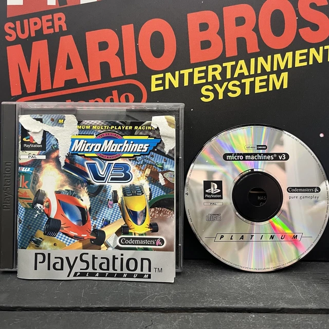 MICRO MACHINES V3 W.Manual Playstation PS1 PAL TESTED FREE TRACKED ...