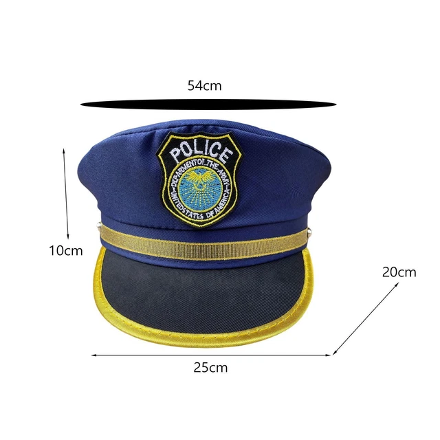 CHILDREN POLICE HAT Kids Cap Officer Hat for Carnival Birthday Pretend ...