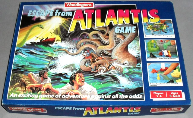 VINTAGE ESCAPE FROM Atlantis Board Game Waddingtons Strategy 1986 ...
