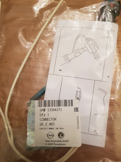 GENUINE VAUXHALL REPAIR 2 pin wiring plug 13384371 ZFW2-165 insignia ...