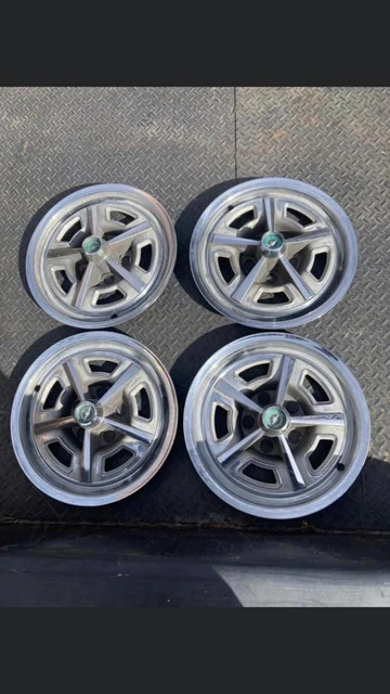 1967 THUNDERBIRD HUBCAPS 5 Factory 15 Inch mag style wheel covers 67 ...