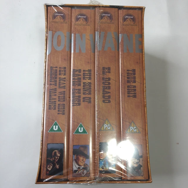JOHN WAYNE COLLECTION Uk 4 X Vhs Tapes Box Set True Grit £13.99 ...