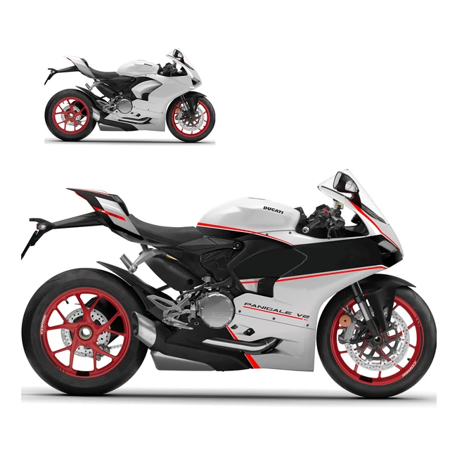 STICKERS KIT LIVERY Custom Motorcycle White - Ducati Panigale V2 2020/ ...
