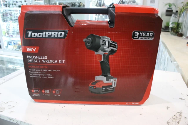 TOOLPRO 18V BRUSHLESS 1/2" 700Nm Impact Wrench Kit 5.0Ah $259.00 ...