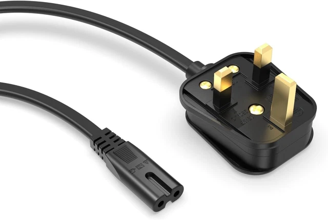 SUPERER 3M FIGURE 8 Power Cable UK, IEC C7 2-Pin Mains Lead, Long Power ...