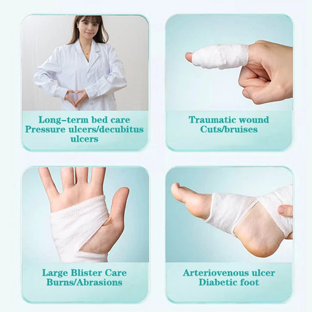 HYDROCOLLOID ADHESIVE DRESSING Wound Dressing Sterile Bedsore Healing ...