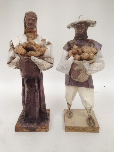 VINTAGE MEXICAN PAPER Mache Village People Folk Art Figurines Peasants ...
